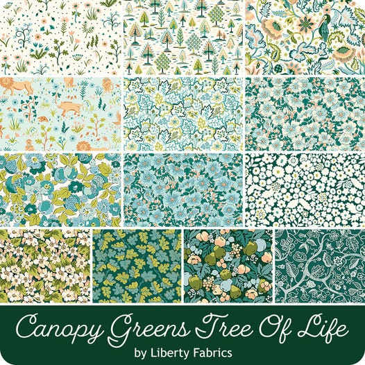 Liberty Tree of Life Canopy Greens Fat Quarter Bundle, 13 Pcs. – Keaton ...